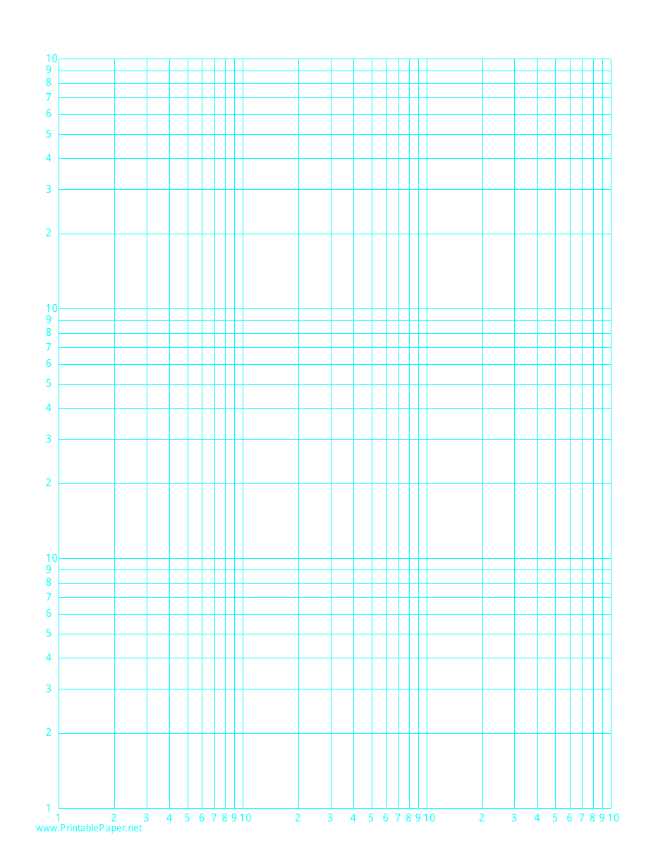 Log-Log Paper With Logarithmic Horizontal Axis (Three Decades) and ...