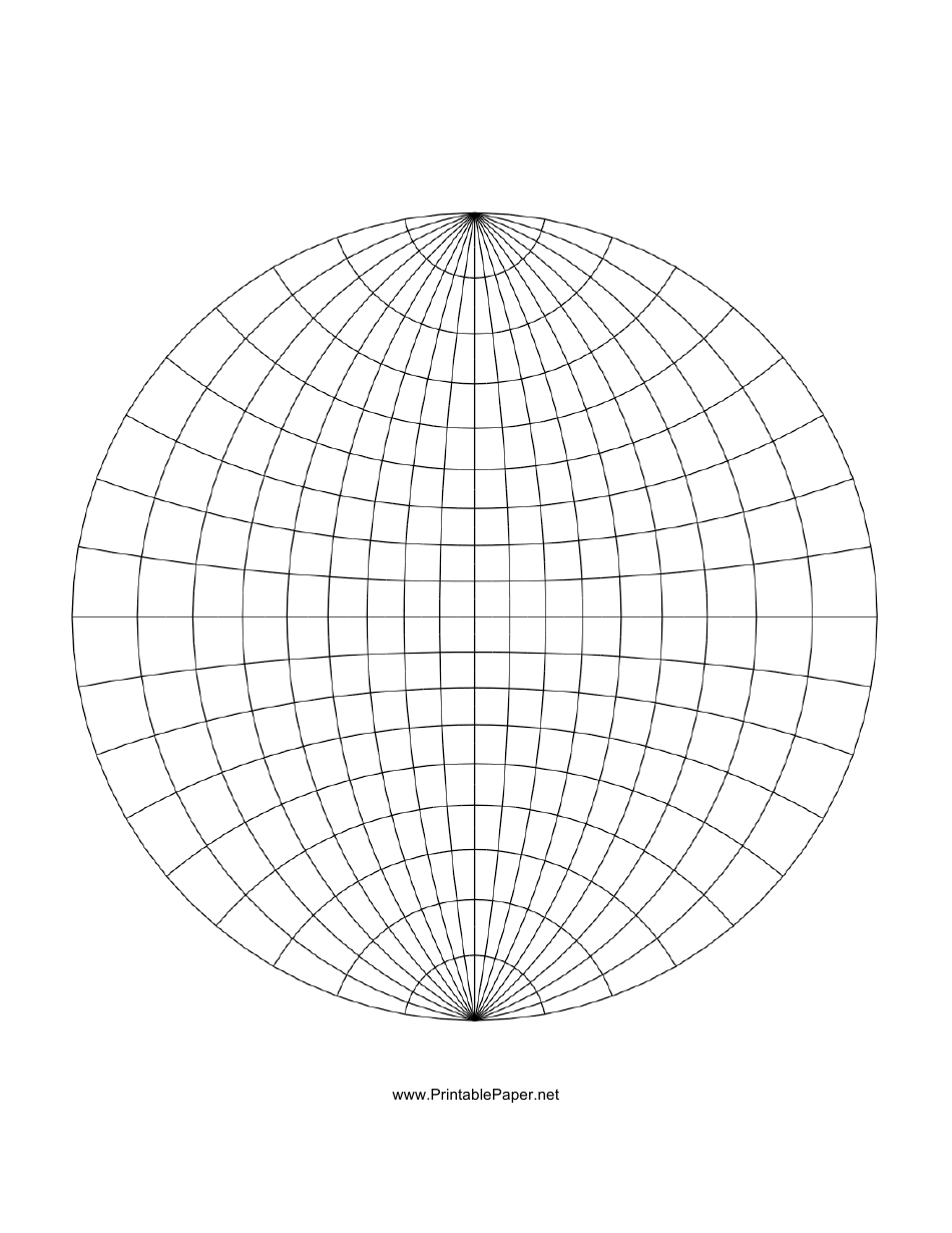 Polar Graph Paper - Sphere Download Printable PDF | Templateroller