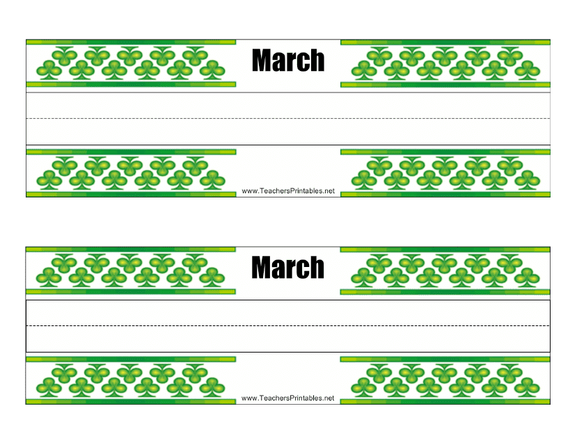 Desk Name Tag Template March Download Printable PDF Templateroller