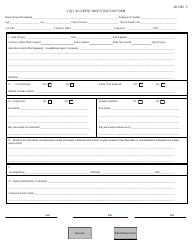Accident Investigation Form Download Printable PDF | Templateroller