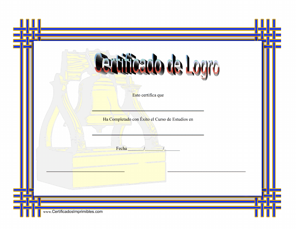 Certificado De Logro En Historia - Campana Download Printable PDF ...