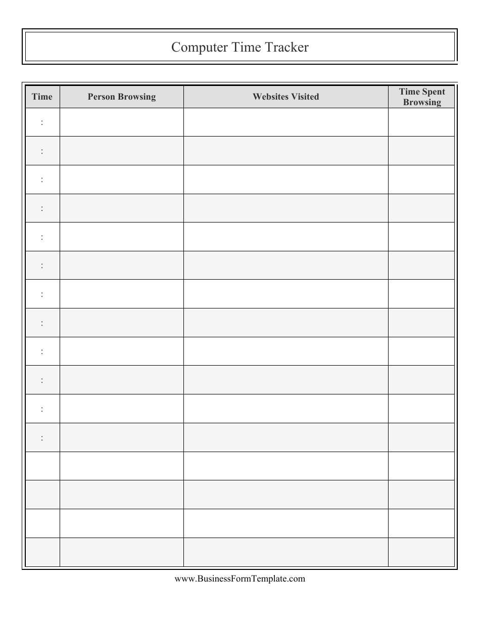 Computer Time Tracking Spreadsheet Template Download Fillable PDF ... Computer Time Tracking Spreadsheet Template Download Fillable PDF ...