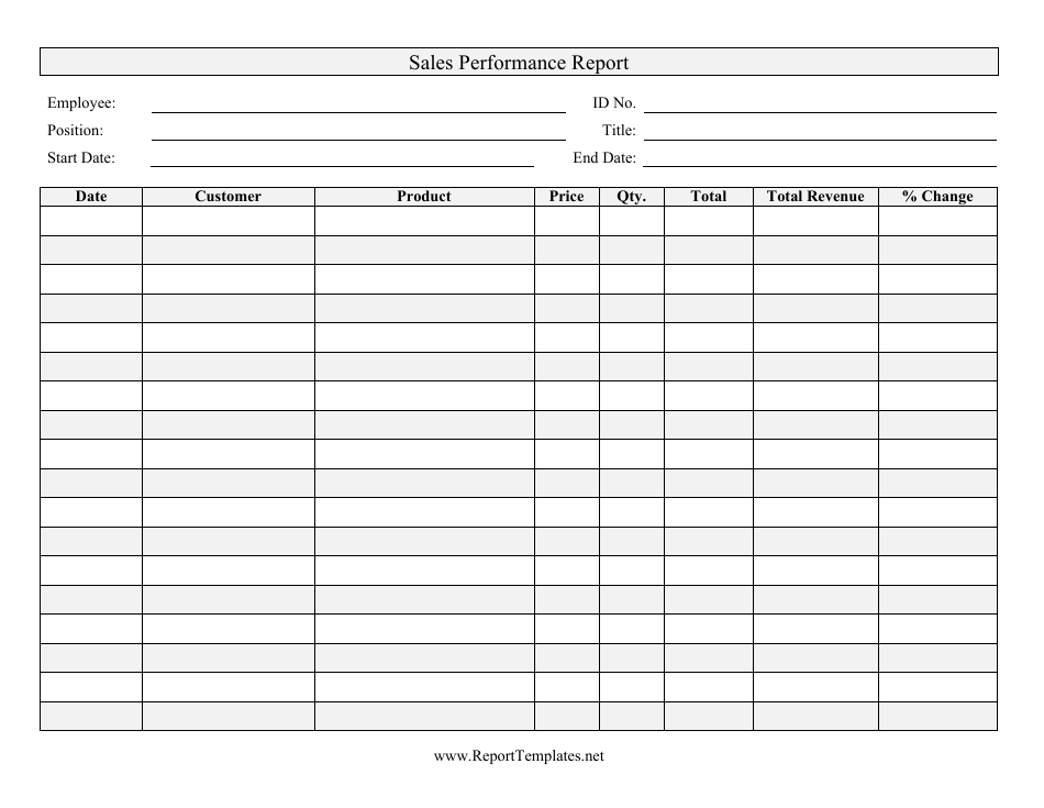 Sales Performance Report Spreadsheet Template - Fill Out, Sign Online ...