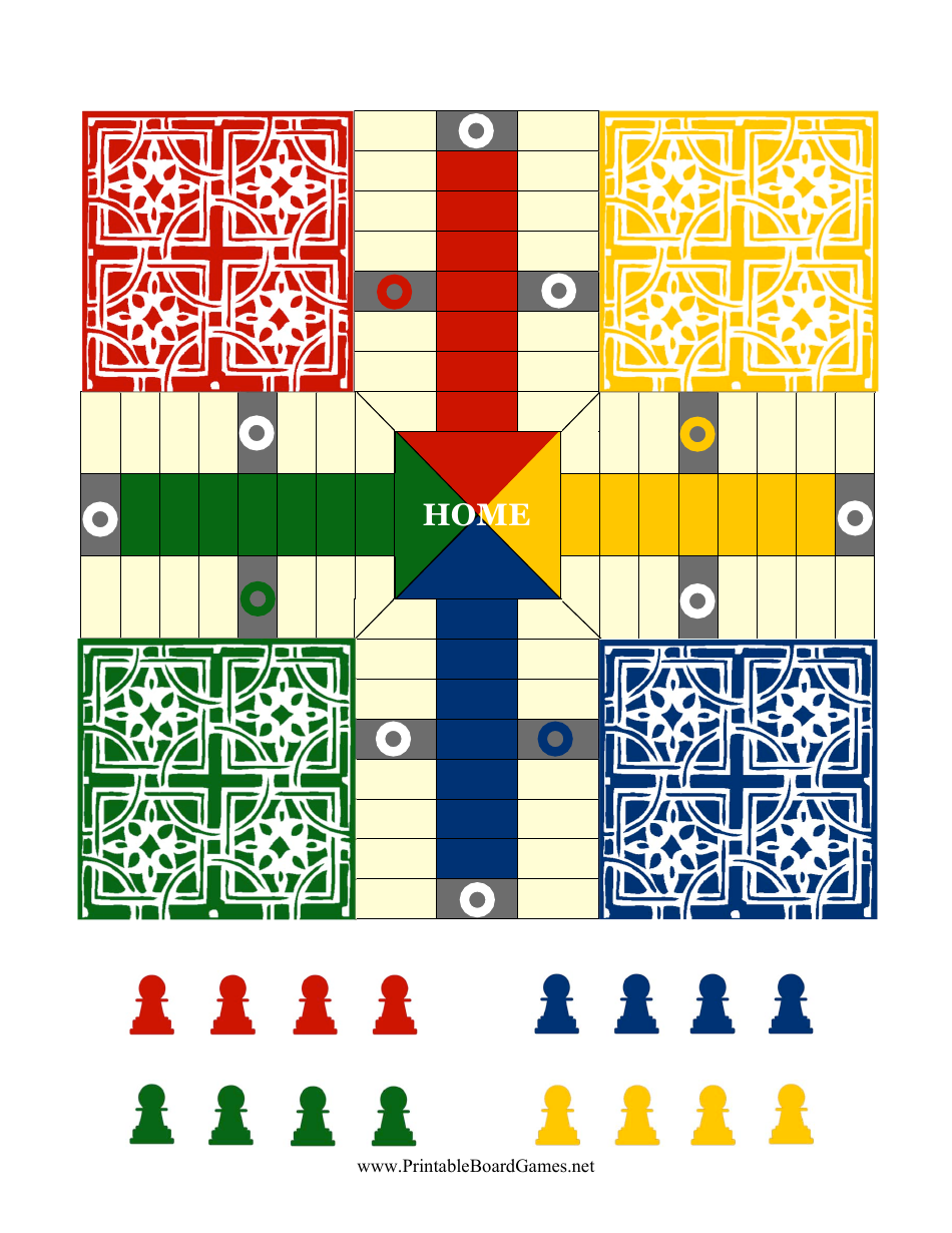 Pachisi Board Template Download Printable PDF | Templateroller
