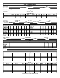 Daily Production Report Form Download Printable PDF | Templateroller