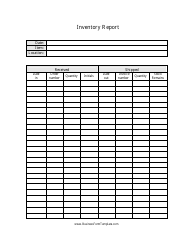 Inventory Report Spreadsheet Template Download Printable PDF ...