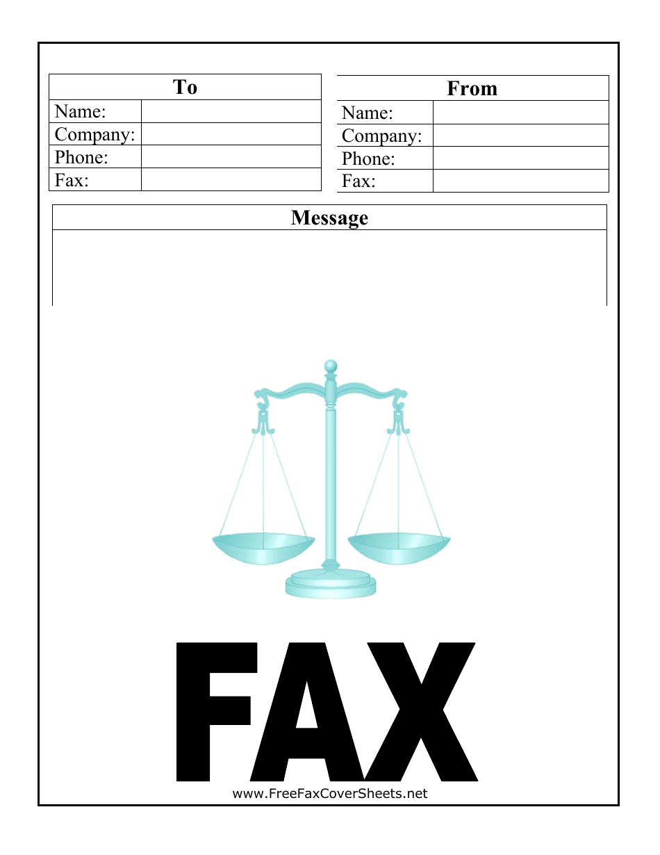 Law Firm Fax Cover Sheet Download Printable PDF | Templateroller