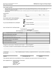 Form DOH-4334 Download Printable PDF or Fill Online Methadone Usage ...