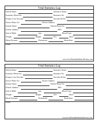 Medical Log Templates PDF. download Fill and print for free ...