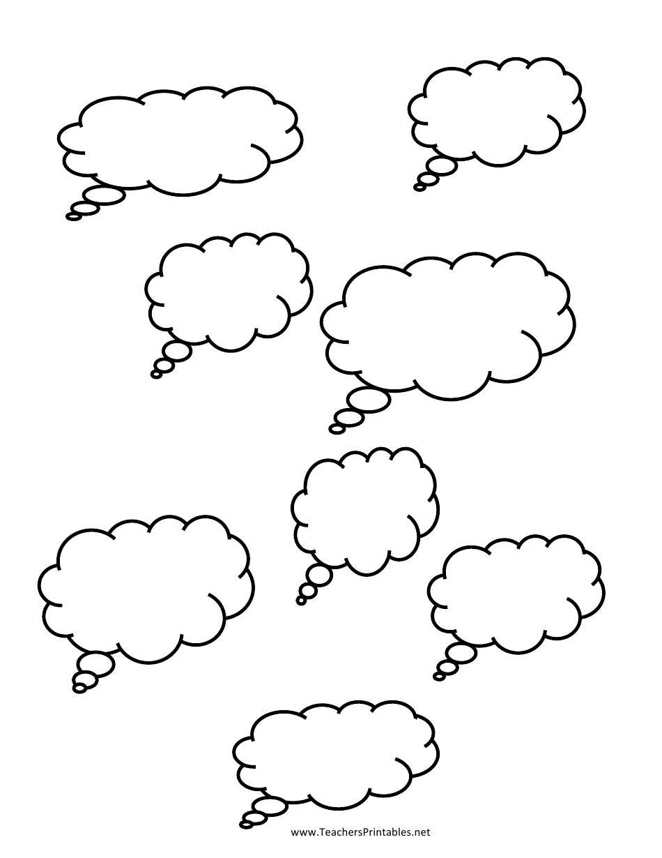 Thought Cloud Templates Download Printable PDF | Templateroller