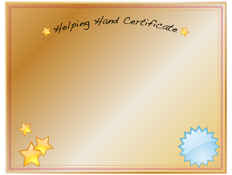 Helping Hands Award Certificate Template Download Printable PDF ...