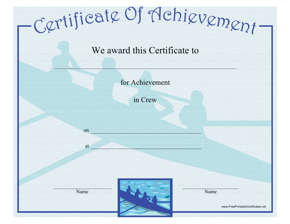 Crew Certificate of Achievement Template Download Printable PDF ...