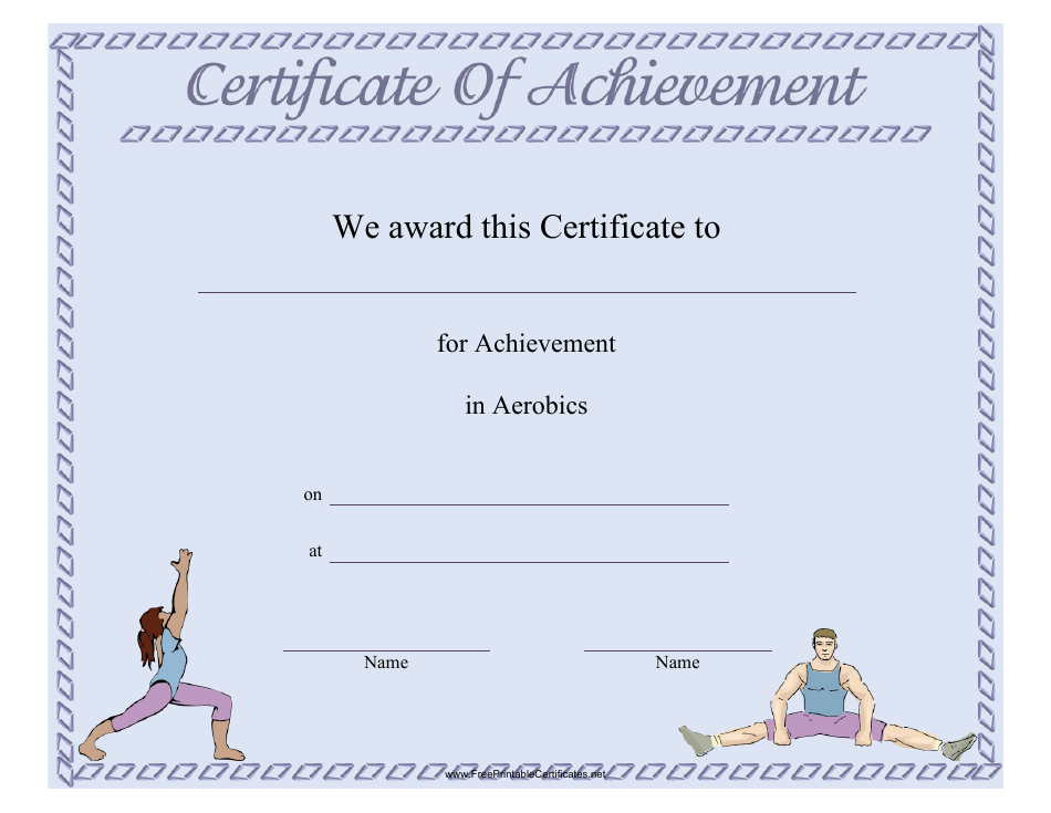 Aerobics Certificate of Participation Template Download Printable PDF ...