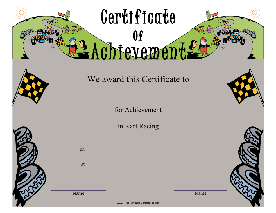 Kart Racing Certificate of Achievement Template Download Printable PDF ...