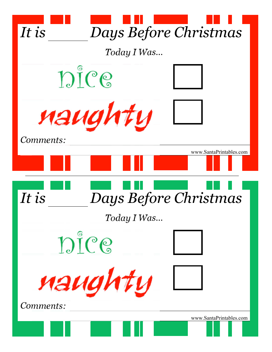 Nice or Naughty Christmas Certificate Template Download Printable PDF ...