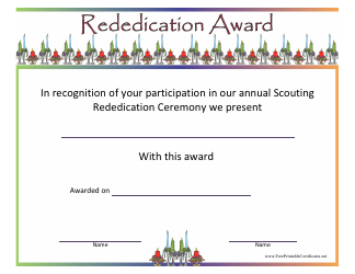 Rededication Award Certificate Template Download Printable PDF ...