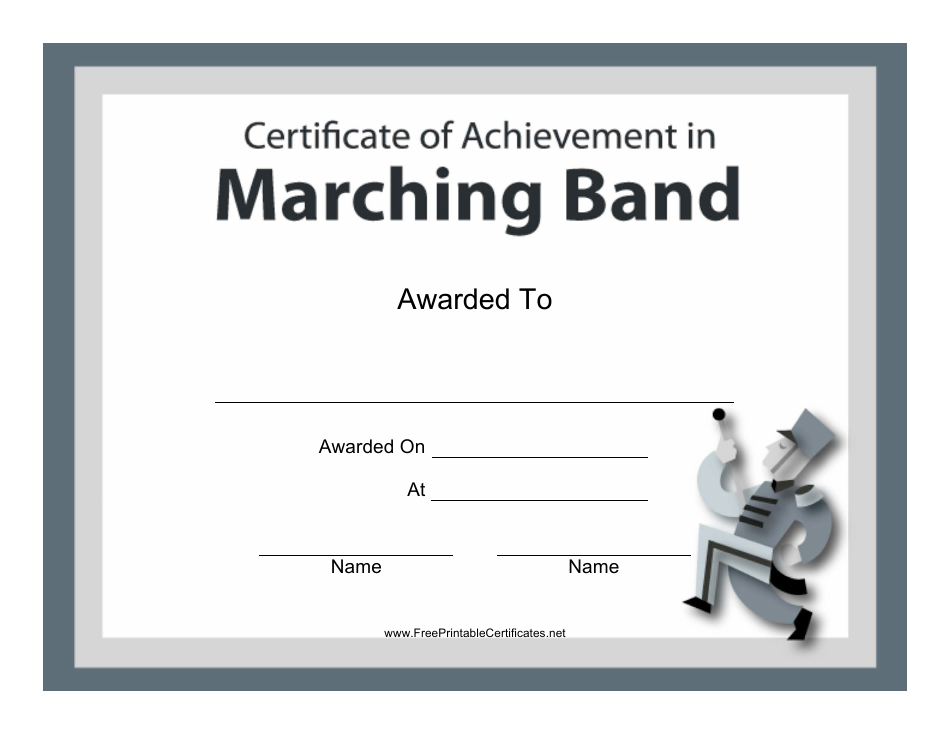 Band Certificate Templates Printable Blog Calendar Here