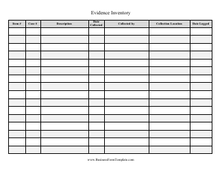 Gun Inventory Template Download Printable PDF | Templateroller