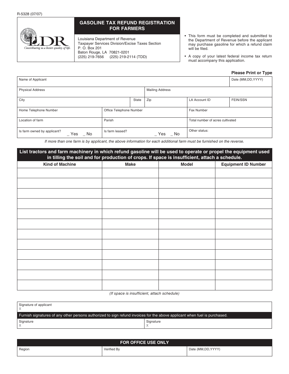 Form R-5328 - Fill Out, Sign Online and Download Printable PDF ...