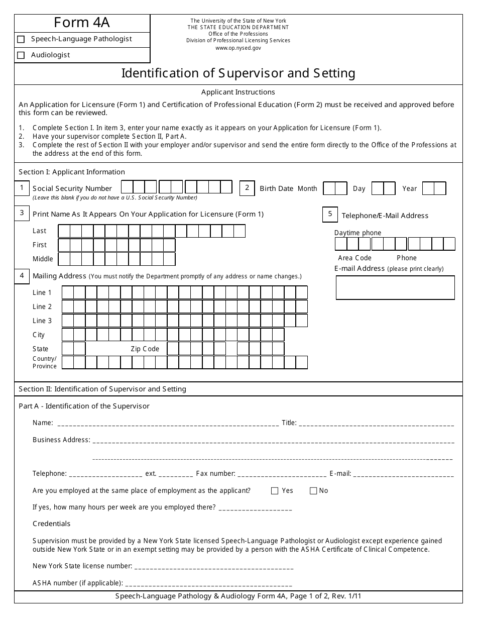 Form 4A - Fill Out, Sign Online and Download Printable PDF, New York ...