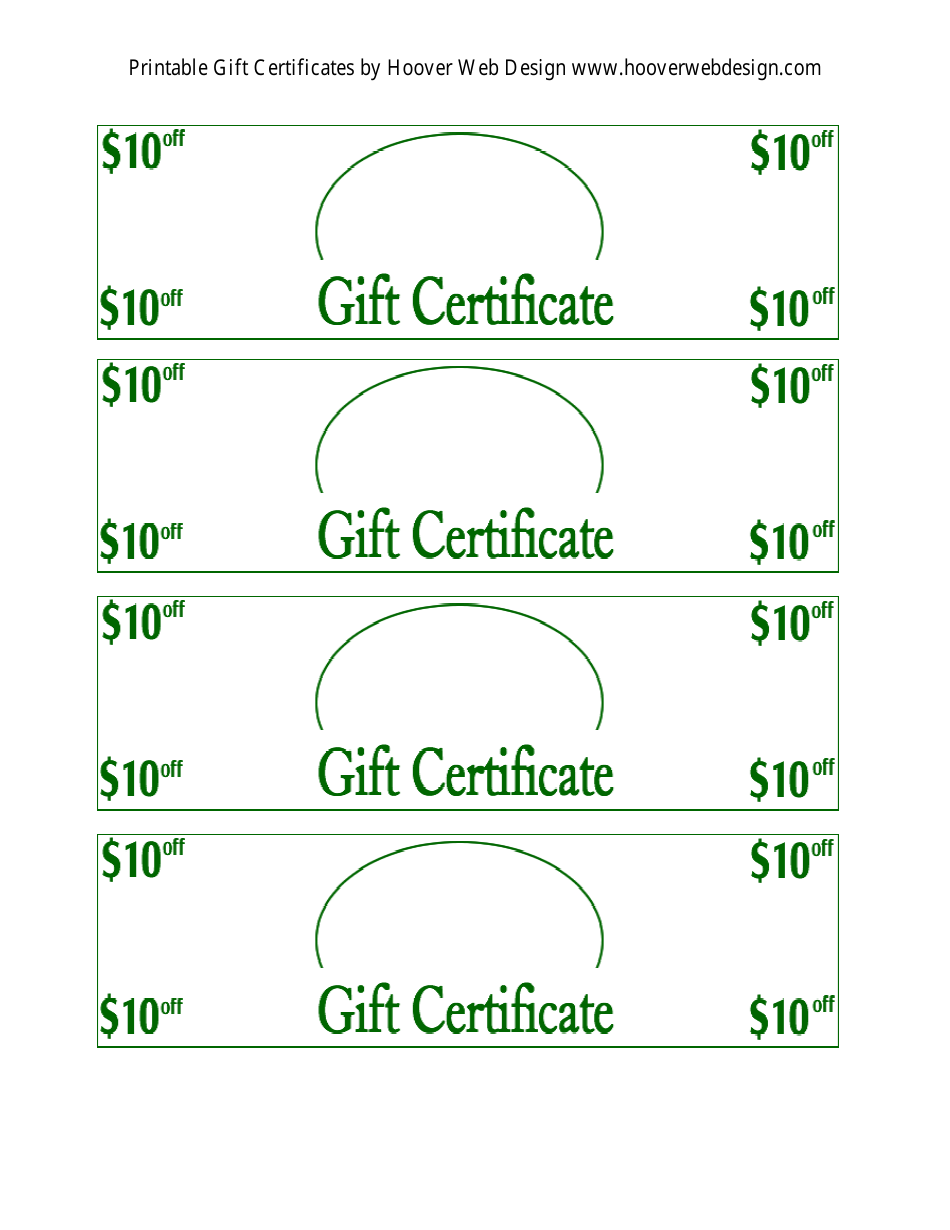 10 Dollars off Gift Certificate Templates Download Printable PDF ...