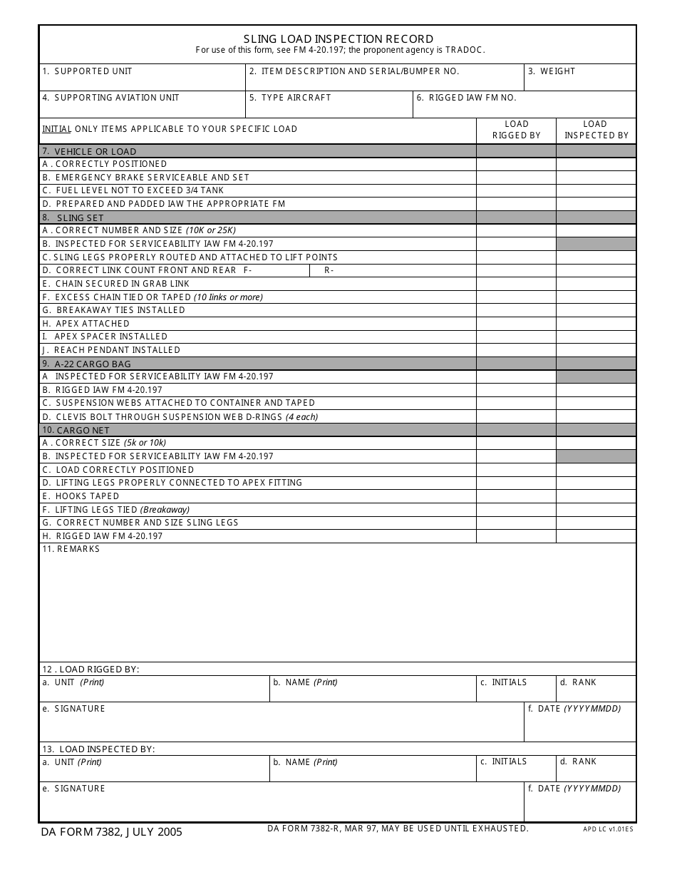DA Form 7382 - Fill Out, Sign Online and Download Fillable PDF ...