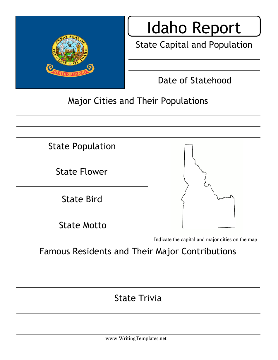 Idaho State Research Report Template - Fill Out, Sign Online and ...