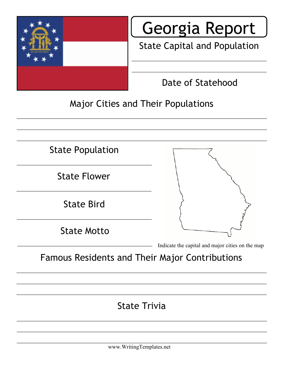 Georgia (United States) State Research Report Template - Fill Out, Sign ...