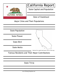 California State Research Report Template Download Printable PDF ...
