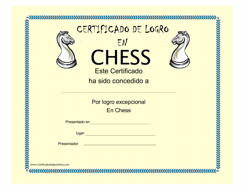 Certificado De Logro En Chess Download Printable PDF (Spanish ...