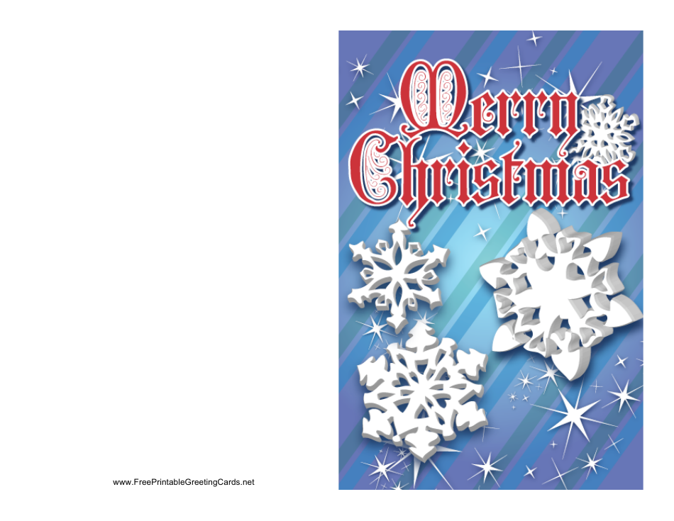 Christmas Snowflake Card Template Download Printable PDF | Templateroller