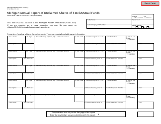 Form 3164 Download Fillable PDF or Fill Online Michigan Annual Report ...