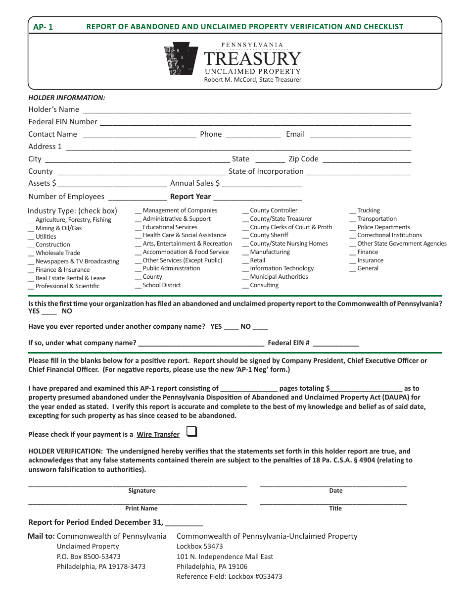 Form AP-1 - Fill Out, Sign Online and Download Fillable PDF ...