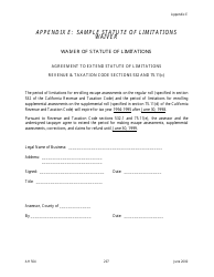 Form AH504 Appendix E Download Printable PDF or Fill Online Sample ...