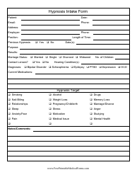 Intake Form Templates Pdf. Download Fill And Print For Free ...