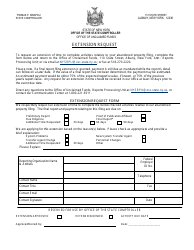 New York Extension Request Form Download Printable PDF | Templateroller