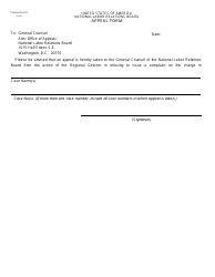 Form NLRB-4767 Download Fillable PDF or Fill Online Appeal Form ...