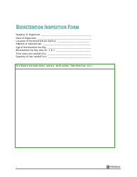 Bioretention Inspection Form - Herrera - Fill Out, Sign Online and Download PDF | Templateroller