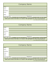 Basic Rain Check Templates Download Printable PDF | Templateroller