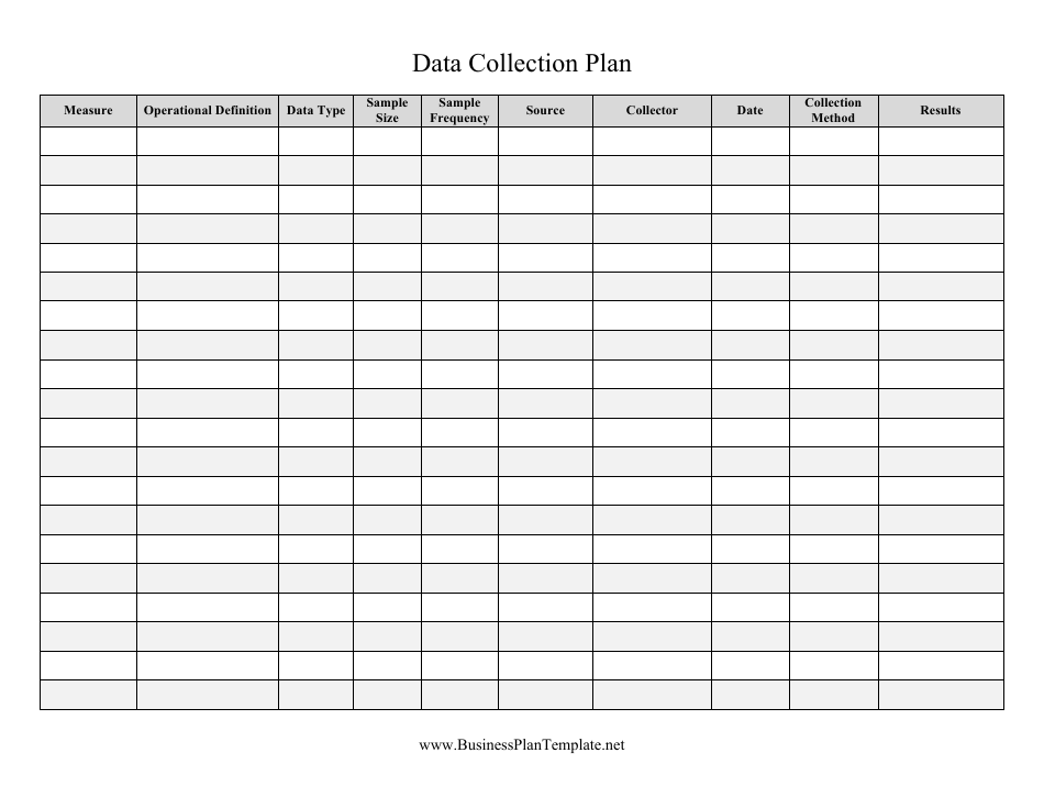 Data Collection Plan Template Download Printable PDF Templateroller Data Collection Plan Template Download Printable PDF Templateroller