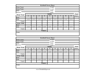 Kismet Score Sheet Template Download Printable PDF | Templateroller