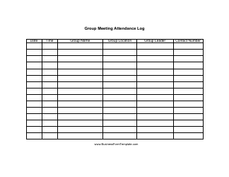 Group Meeting Attendance Log Template Download Printable PDF ...
