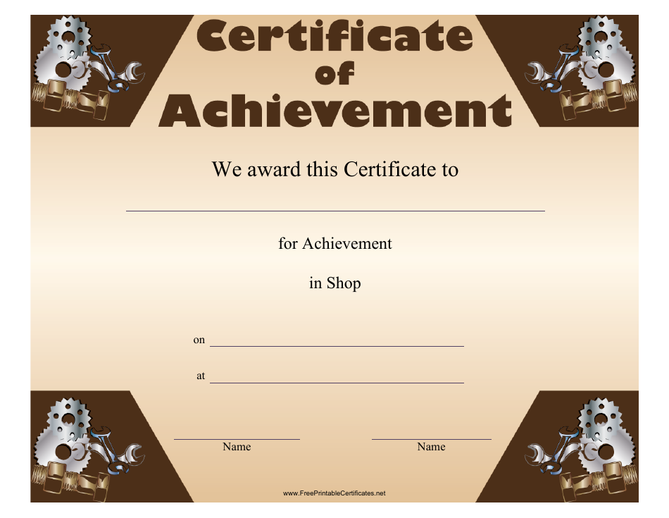 Shop Certificate of Achievement Template Download Printable PDF ...