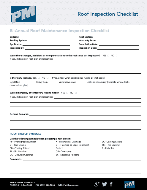 Free Roof Inspection Template