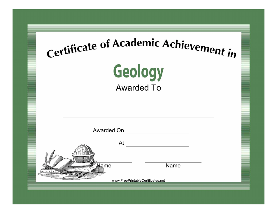 Geology Academic Achievement Certificate Template Download Printable ... Geology Academic Achievement Certificate Template Download Printable ...