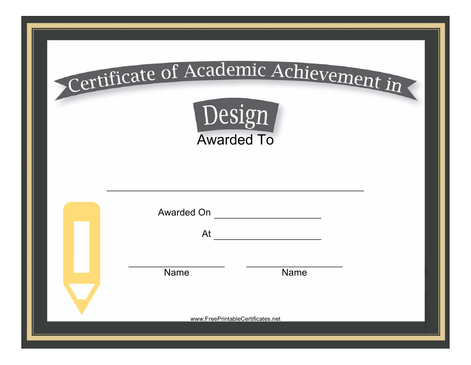 Design Academic Achievement Certificate Template Download Printable PDF ...