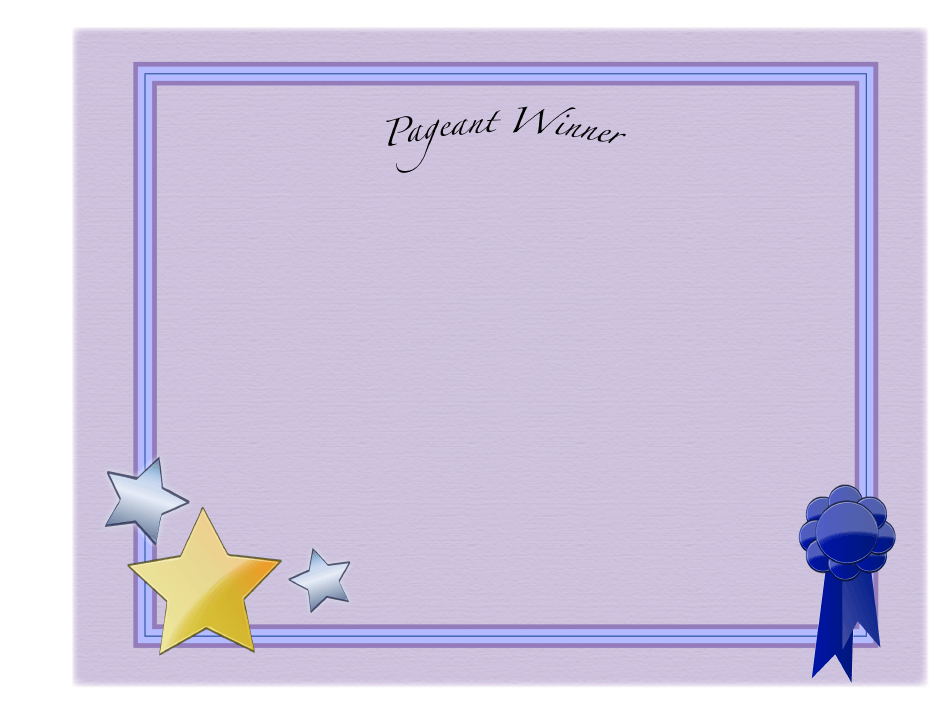 Pageant Night out Achievement Certificate Template Download Printable ...