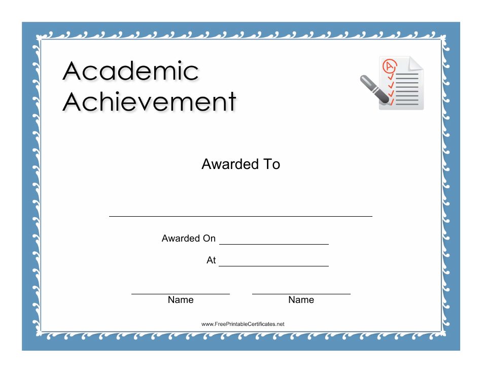 Academic Achievement Certificate Template Download Printable PDF ...