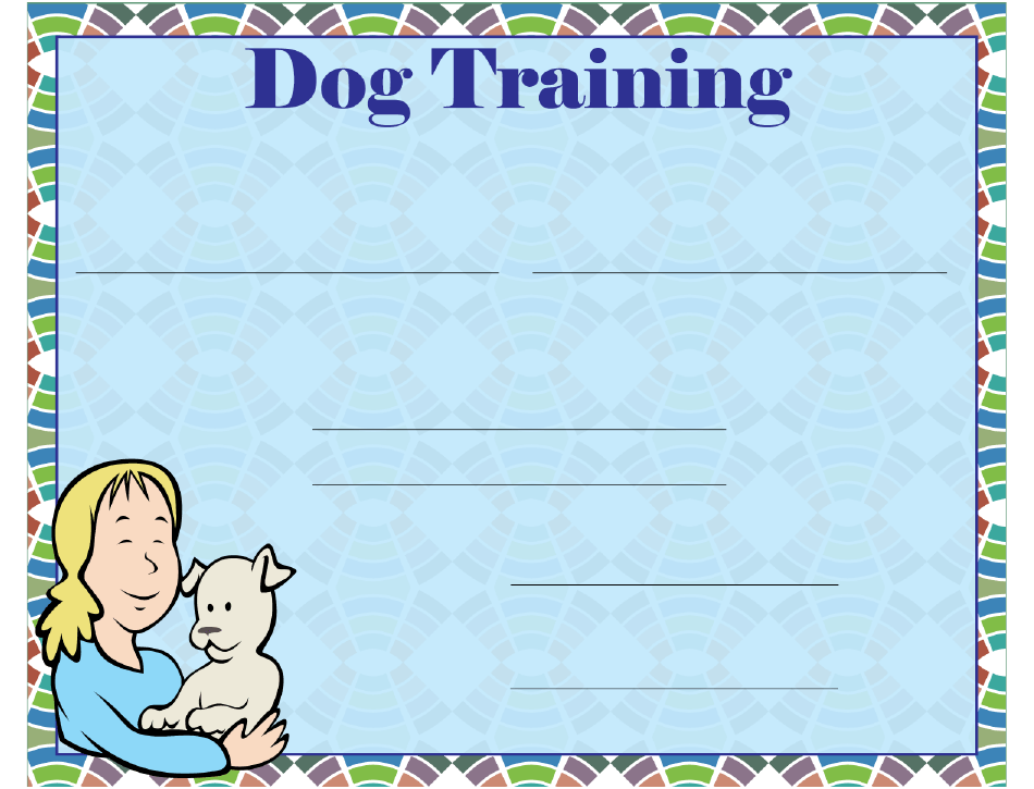 Dog Training Certificate Template Download Printable PDF | Templateroller