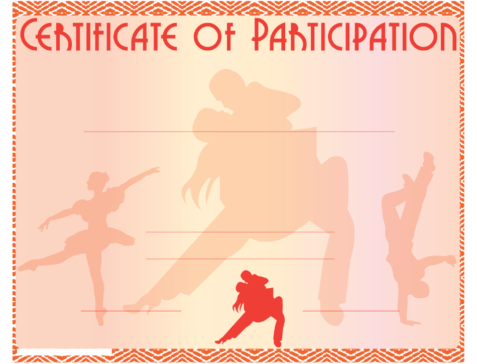 Dance Certificate of Participation Template Download Printable PDF ...